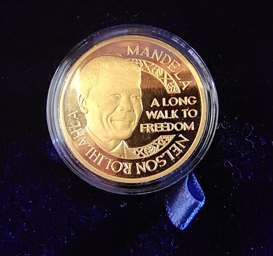 24ct Gold 20th Anniversary Mandela Coin - Gold Buyer