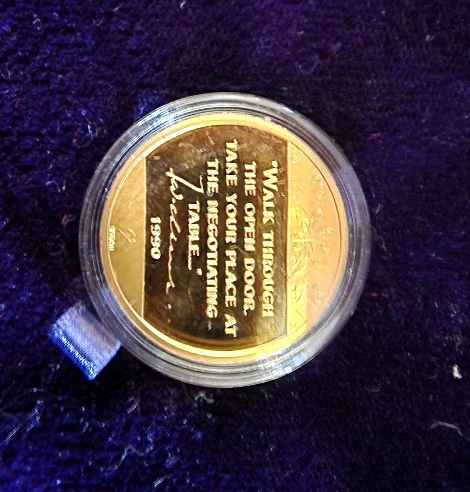 24ct Gold 20th Anniversary Mandela Coin - Gold Buyer