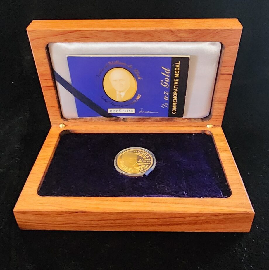 24ct Gold 20th Anniversary Mandela Coin - Gold Buyer